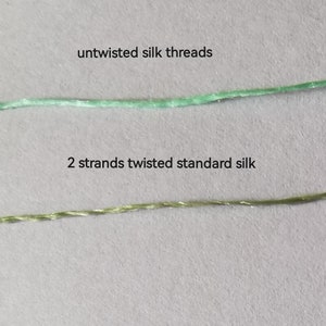 5 Skeins Untwisted Chinese Natural Mulberry Flat Silk Embroidery ...