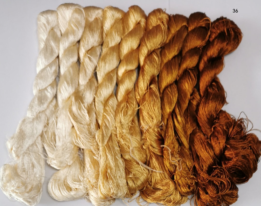 8 Skeins Chinese Natural Mulberry Silk Embroidery Threads - Etsy