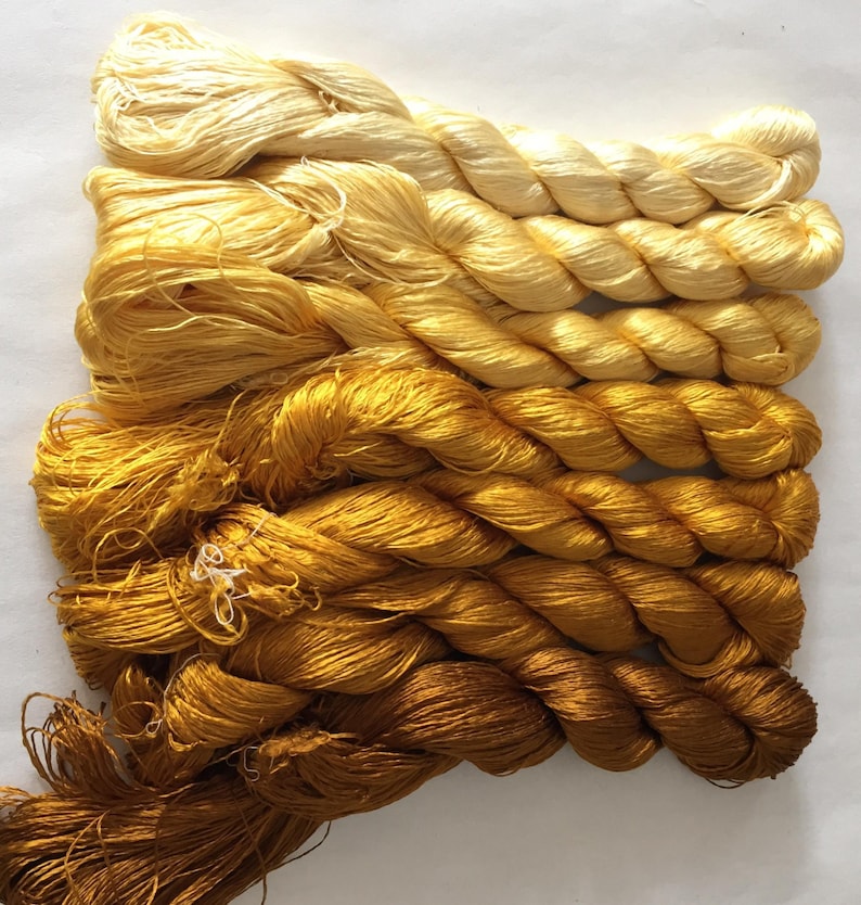 7 Skeins Chinese Natural Mulberry Silk Embroidery Threads | Etsy