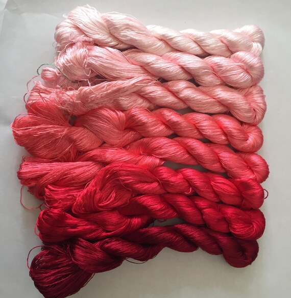 8 Skeins Chinese Natural Mulberry Silk Embroidery Threads | Etsy