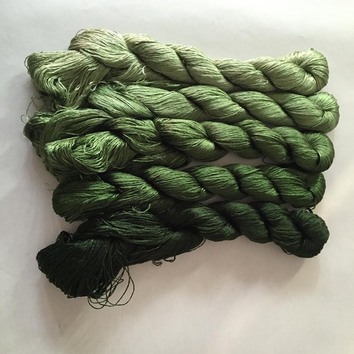 50 Spools Natural Mulberry Silk Embroidery Threads Floss DIY - Etsy