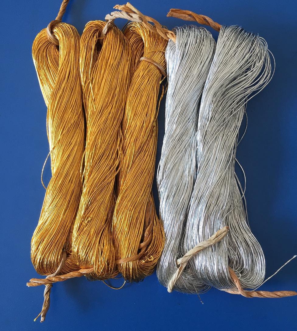 5 Skeins Chinese Hand Embroidery Gold Metallic Threads 65M per Skein - Etsy