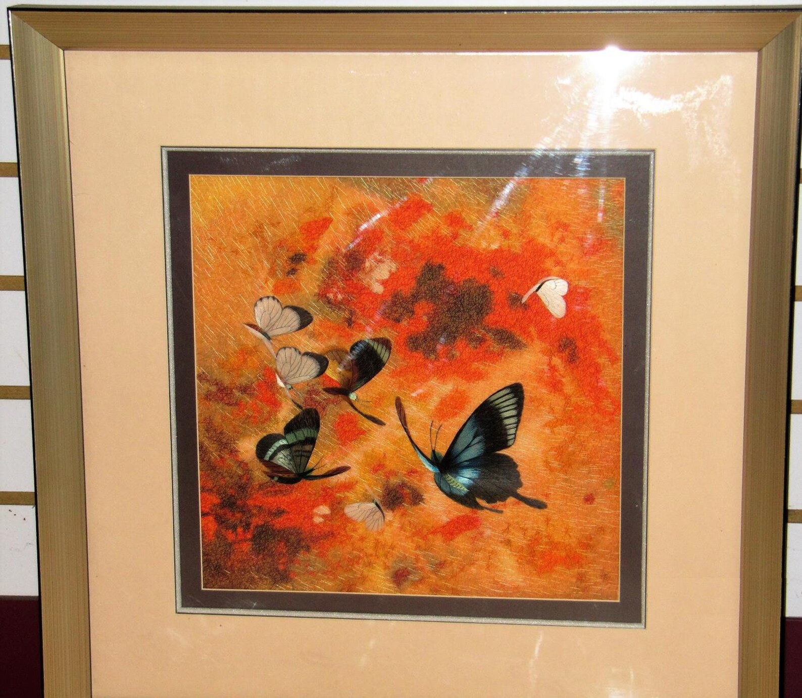 Butterflies Chinese Suzhou Handmade Silk Embroidery Painting - Etsy