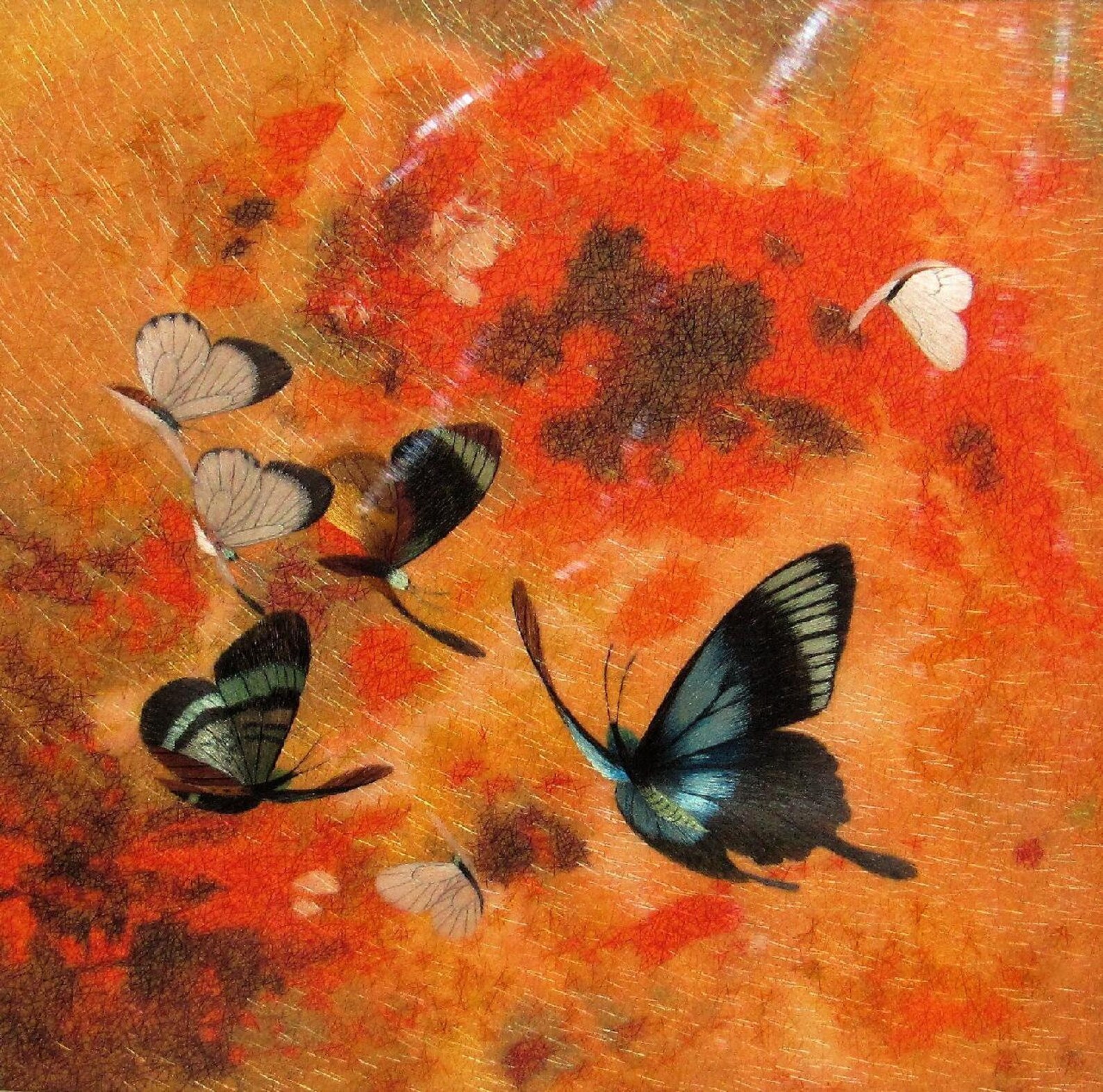 Butterflies Chinese Suzhou handmade silk embroidery painting | Etsy