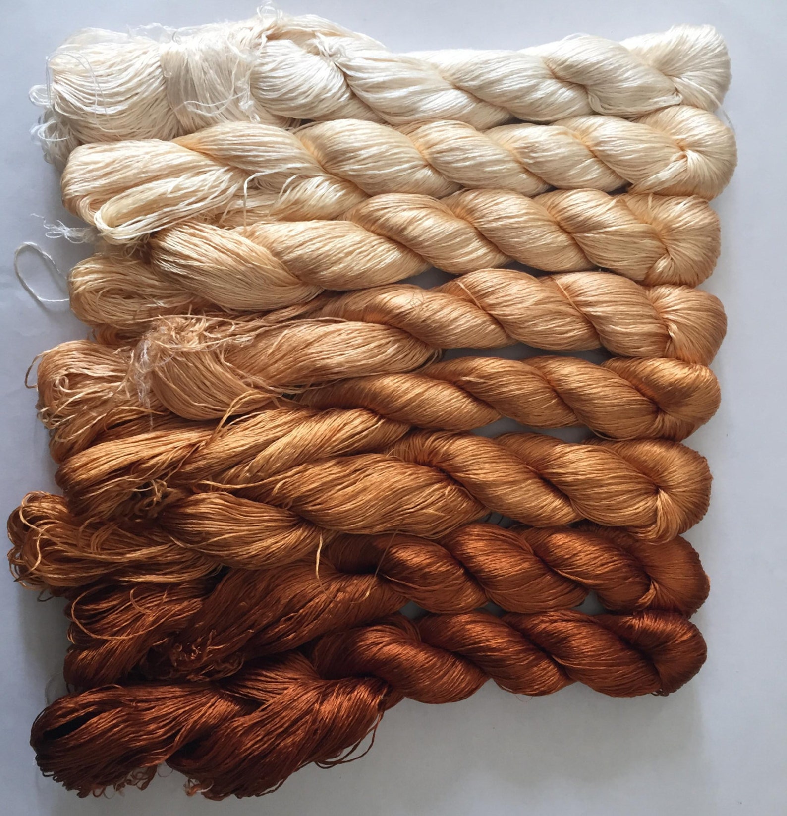 8 Skeins Chinese Natural Mulberry Silk Embroidery Threads - Etsy
