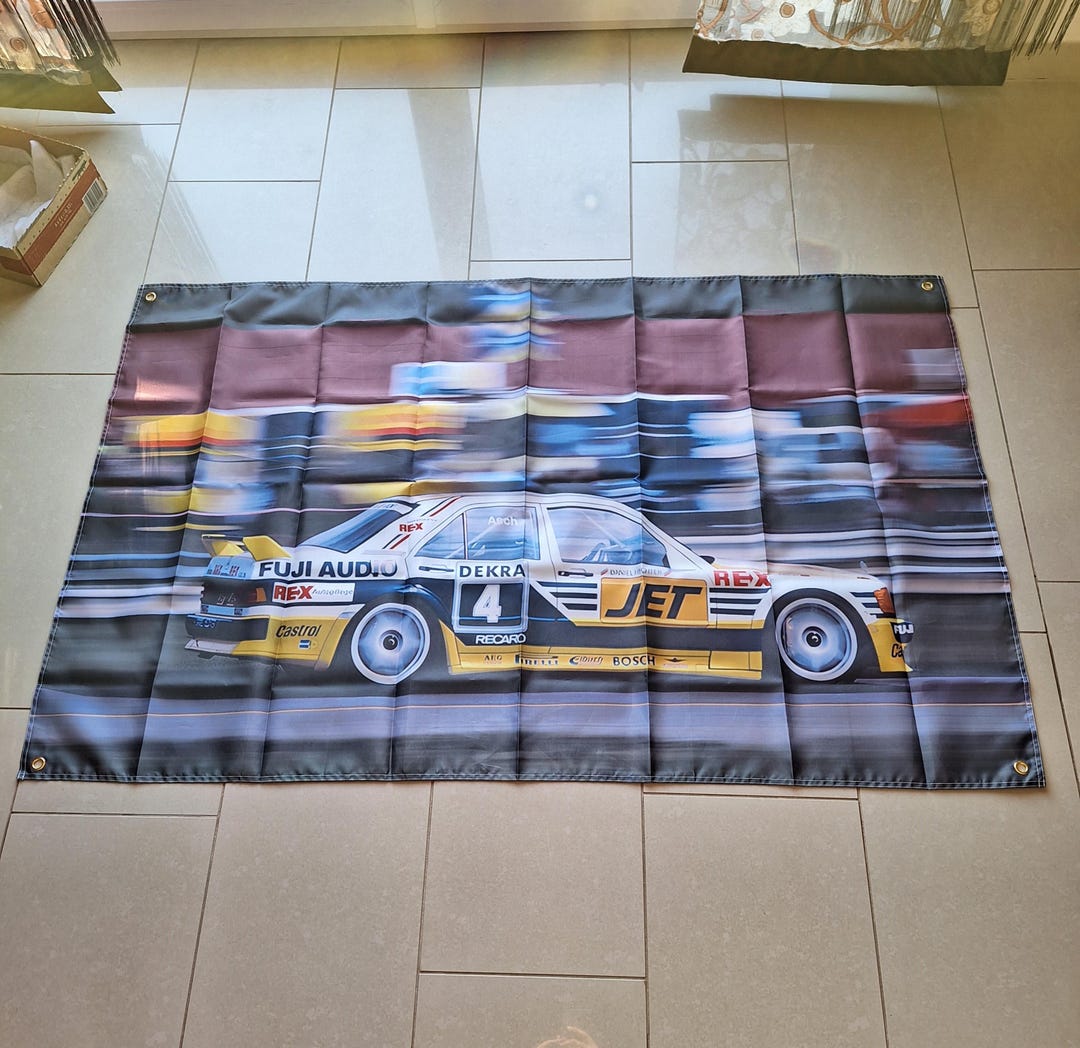 Mercedes Benz EVOLUTION 1 DTM FLAG Merchandise Motorsport Euro Racing ...