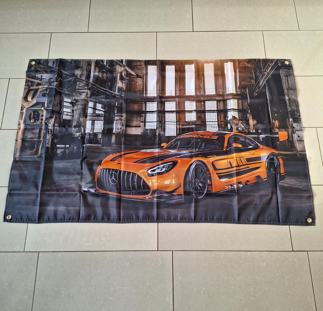 Mercedes Benz AMG Gt BLACK SERIES Flag Merchandise Motorsport Euro ...