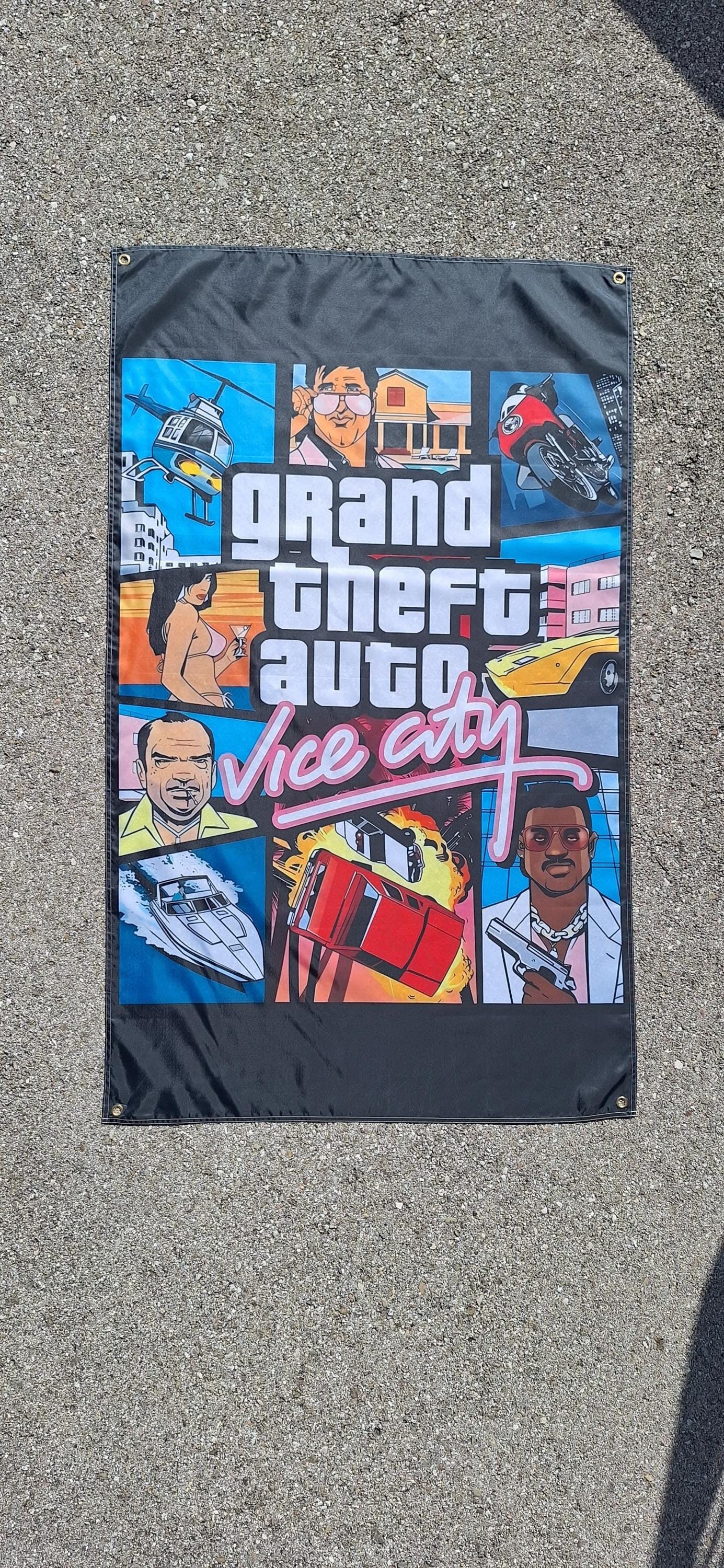 Grand Theft Auto VICE CITY Merchandise Flag - Etsy