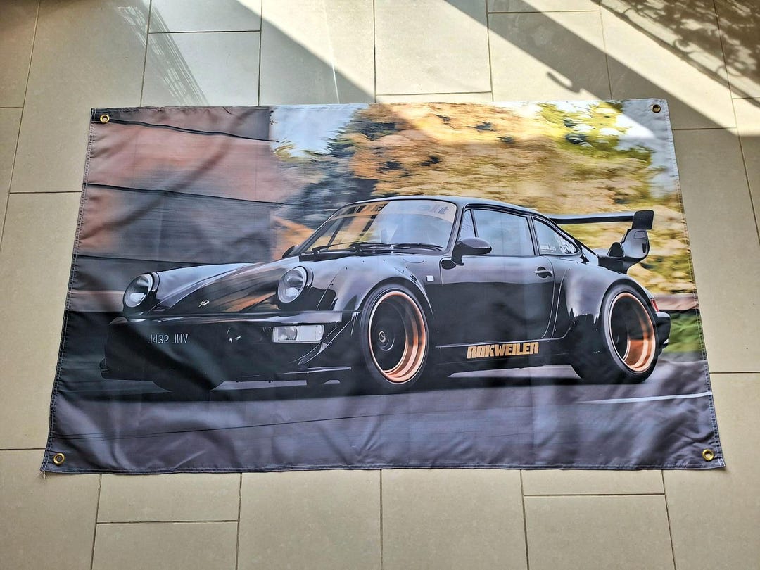 PORSCHE RWB JDM Flag Merchandise Motorsport Euro Racing Banner Mural ...
