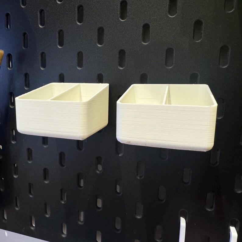 Ikea Skadis 2 Compartment Storage Container Bin | Various Colours | Peg ...