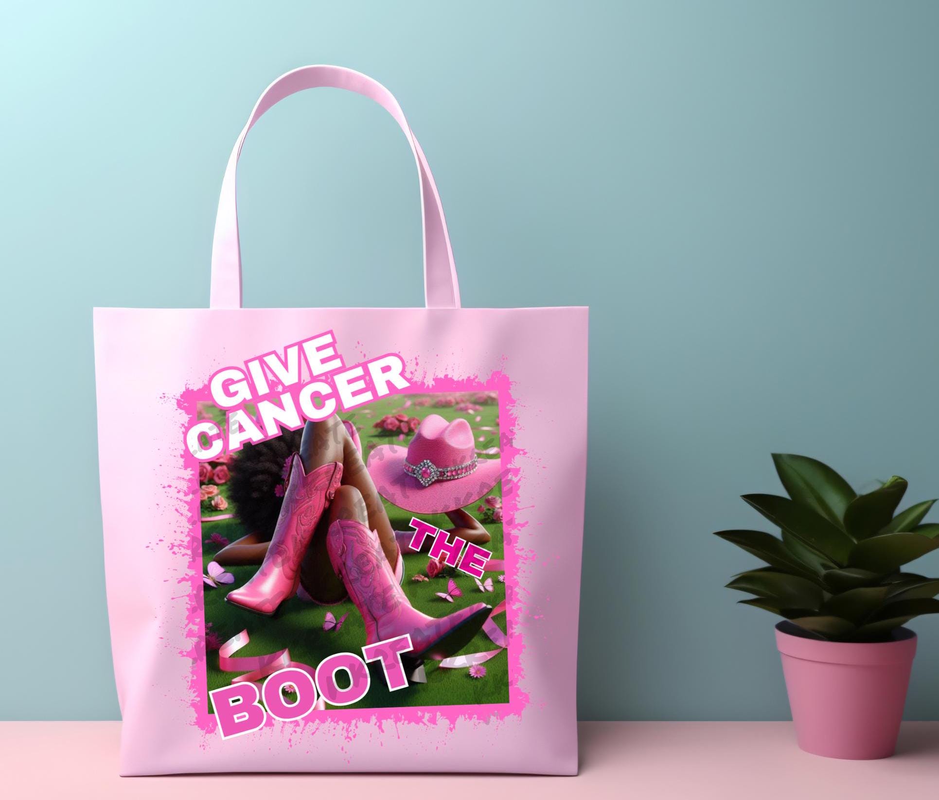 Give Cancer the Boot Png- BCA Pink Boot PNG - Etsy