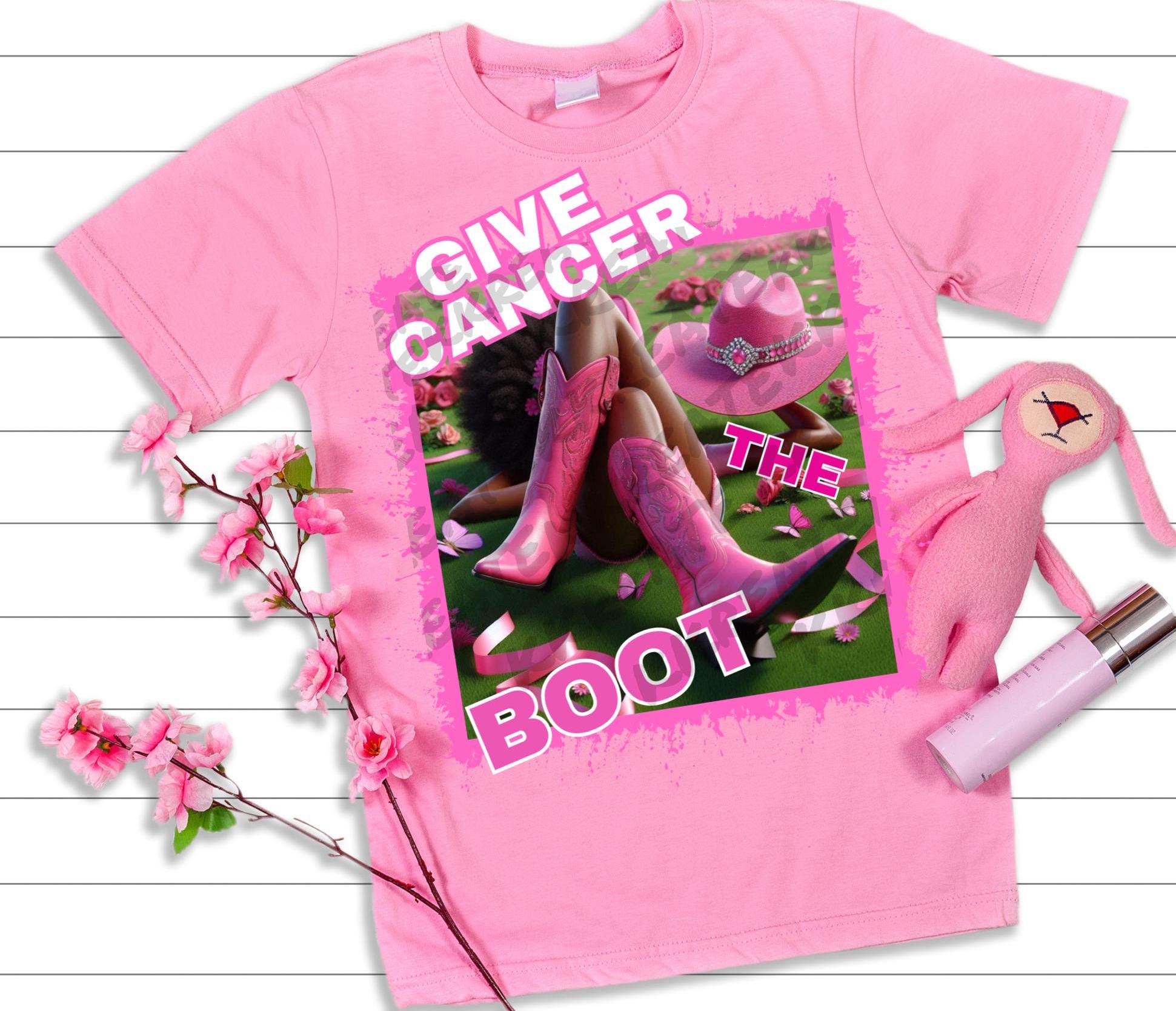 Give Cancer the Boot Png- BCA Pink Boot PNG - Etsy