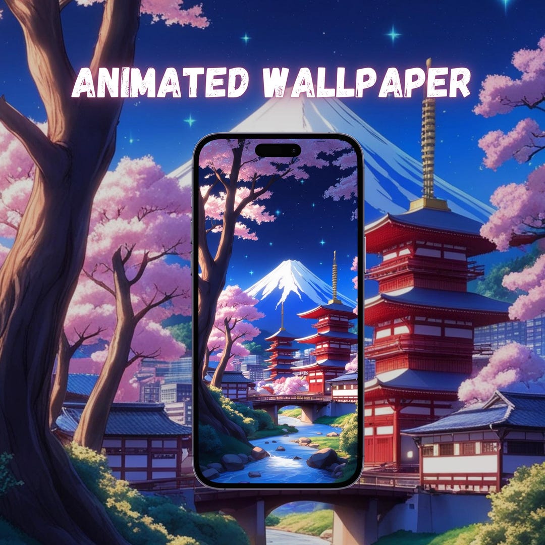 Animated Wallpaper - Mount Fuji at Night - Etsy