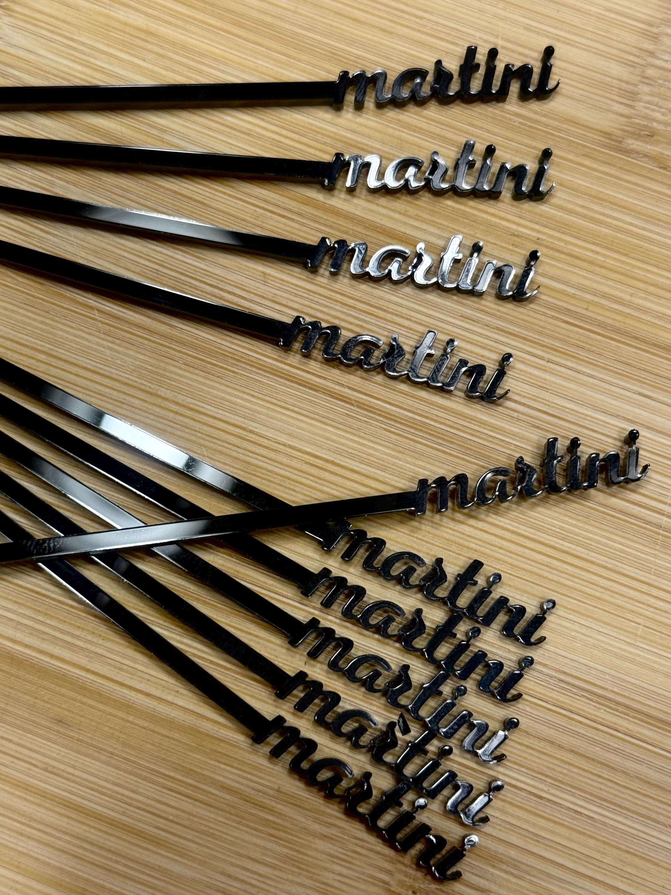 Personalized Acrylic Cocktail or Sandwhich Picks, Custom Drink Stirrers ...