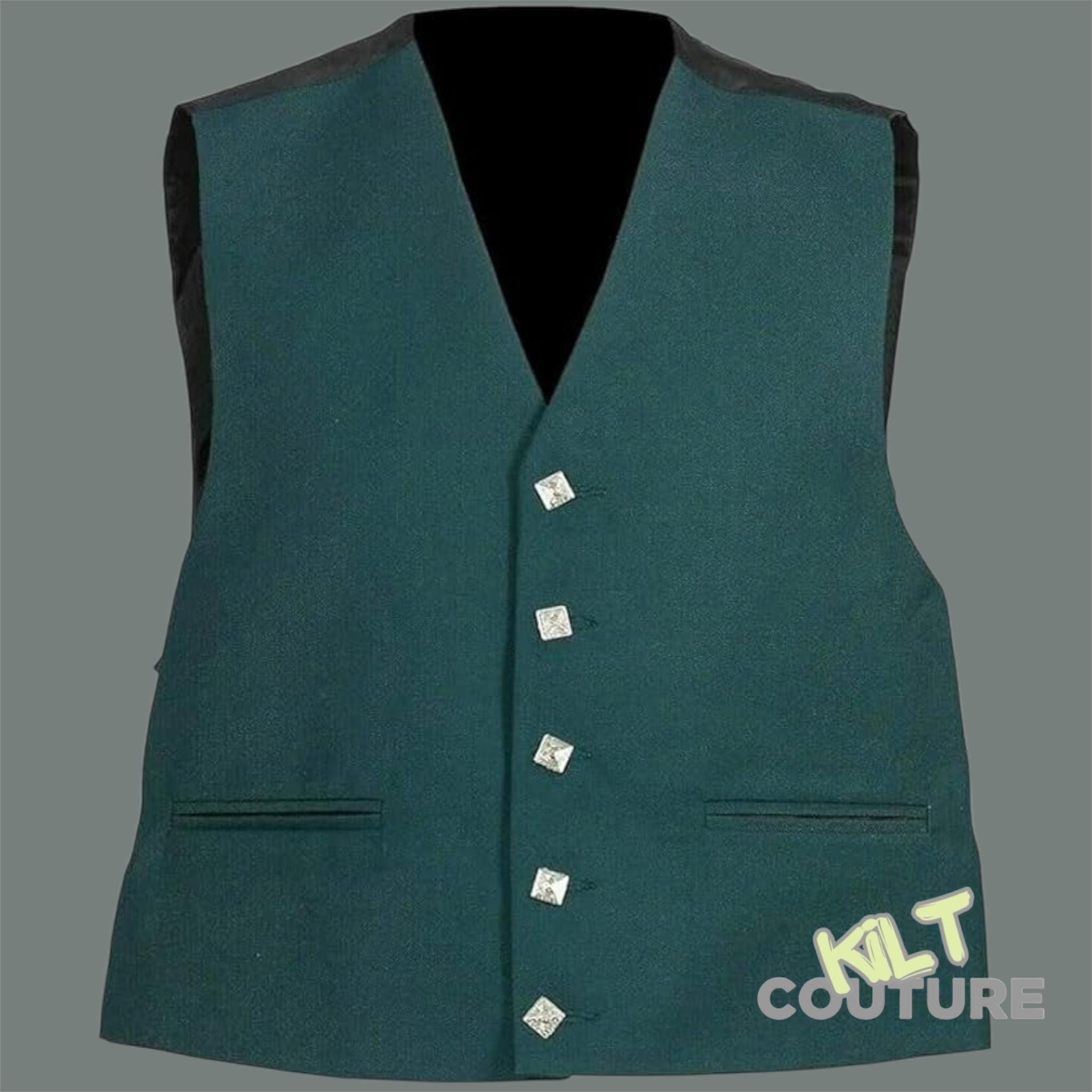 Scottish Green Sheriffmuir Doublet Kilt Jacket With Vest Green Military ...