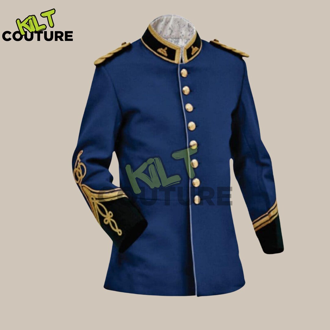 Royal Blue Anglo Zulu War British Jacket Officer Circa Jacket for Men ...