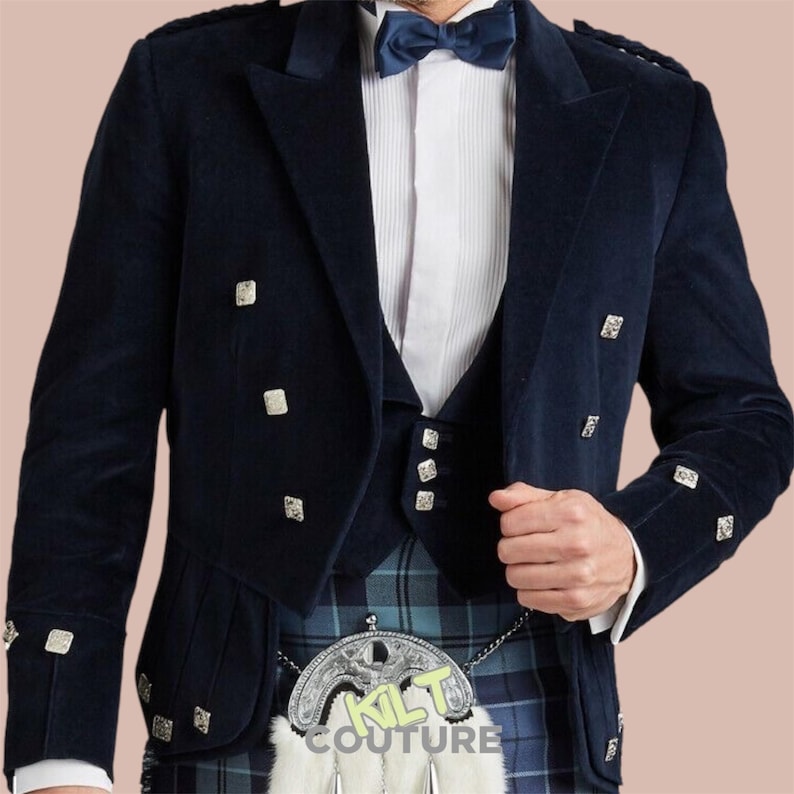 Scottish Men's Regulation Doublet Kilt Jacket - Highland Wedding Kilt ...