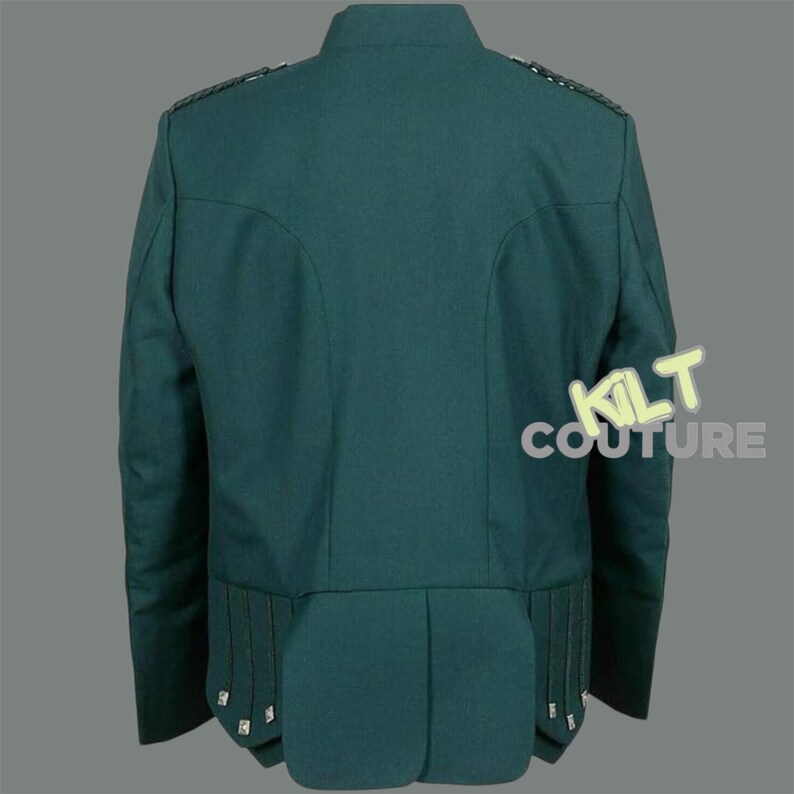 Scottish Green Sheriffmuir Doublet Kilt Jacket With Vest Green Military ...