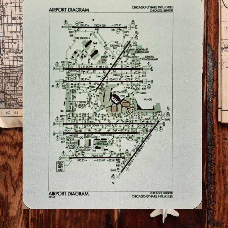 Airport Runway Map - Etsy