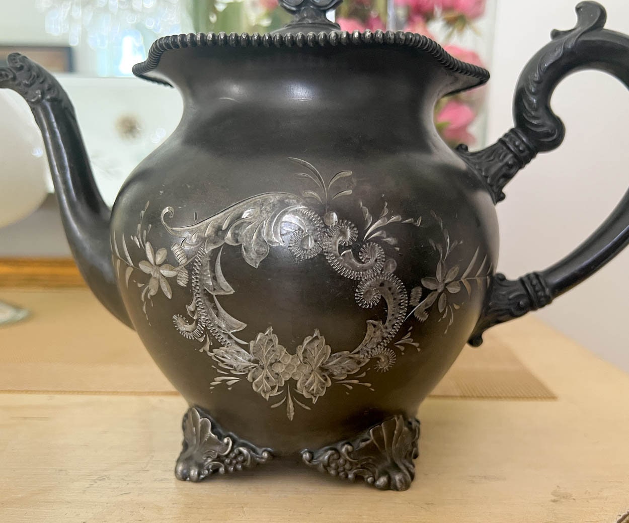 Ornate Victorian 1900 First Prize Hurdle Race Trophy Teapot, Antique ...
