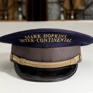 Rare Vintage Mark Hopkins Hotel, San Francisco Bellhop Cap - Etsy