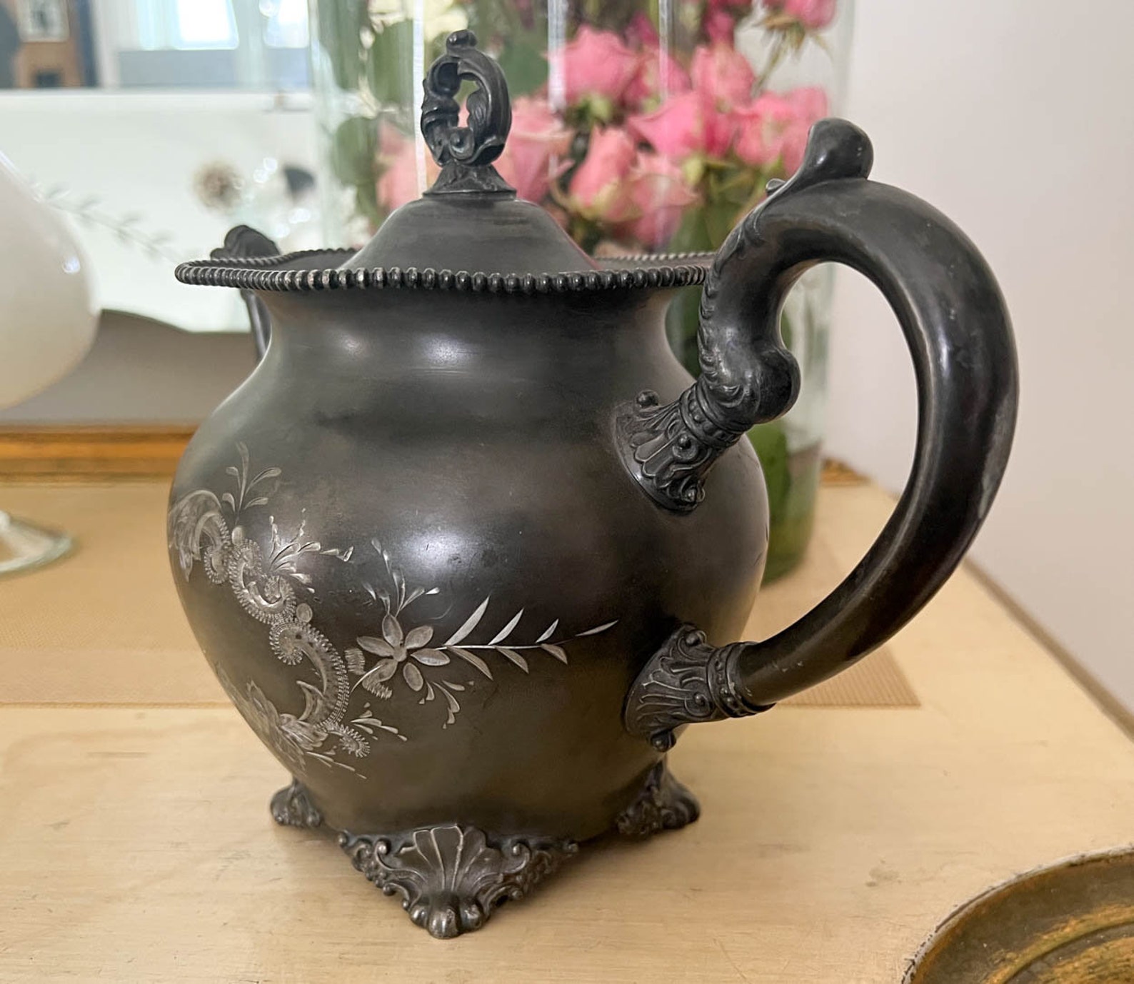 Ornate Victorian 1900 First Prize Hurdle Race Trophy Teapot, Antique ...