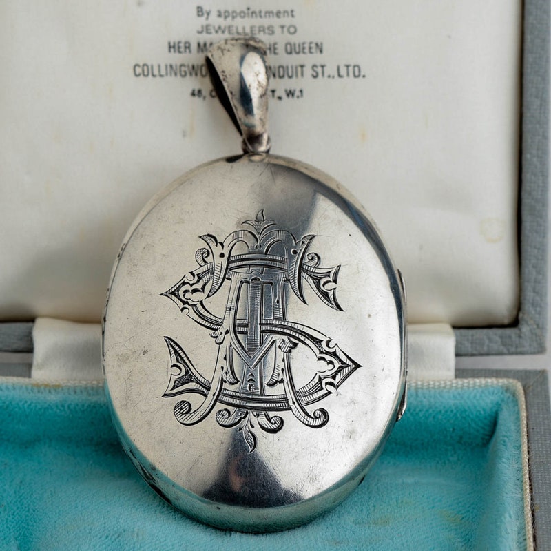 Large Silver Locket - Etsy