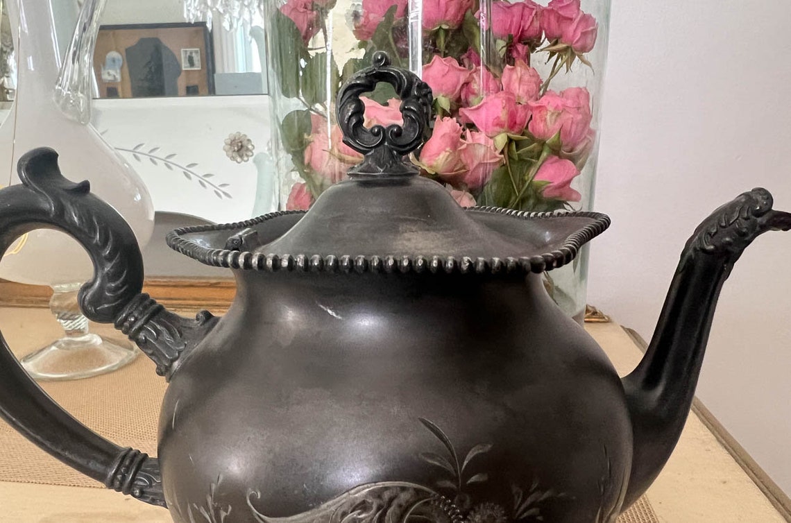 Ornate Victorian 1900 First Prize Hurdle Race Trophy Teapot, Antique ...