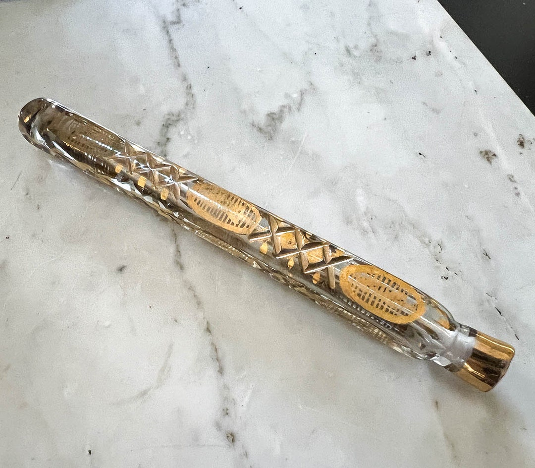 Victorian Hand Blown Glass Lay Down Scent Bottle, Tear Catcher - Etsy