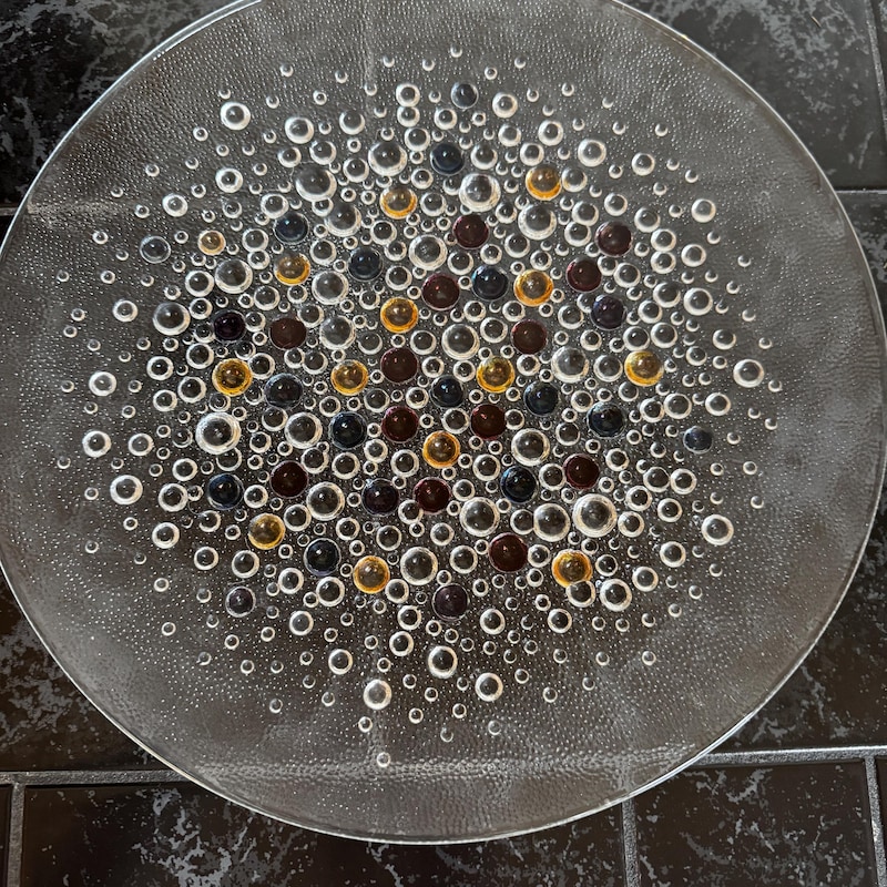 Bubble Glass Serving Plate - Etsy