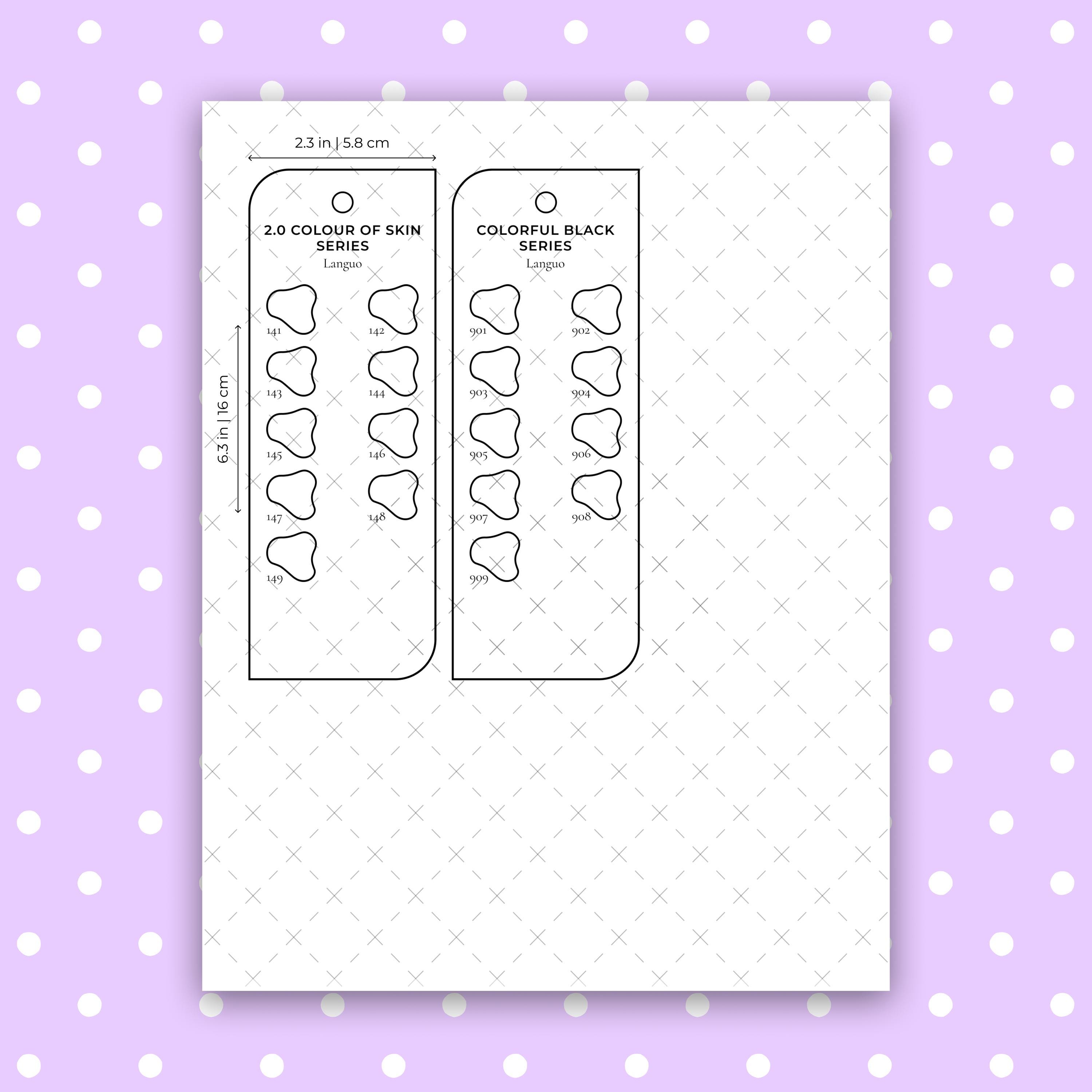 Printable Languo Markers 126-color Swatch Template (14 Series) | DIY ...