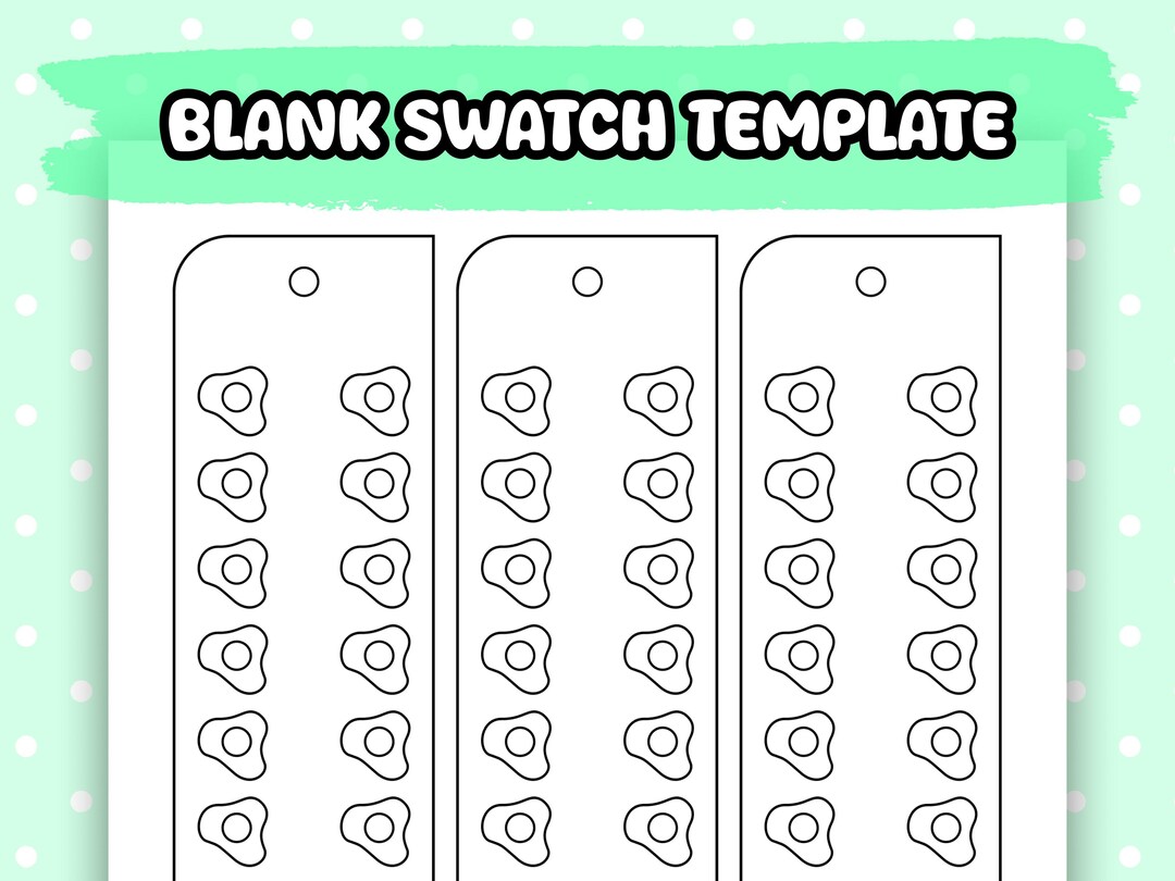 Printable Blank Color Palette Swatch Template With Holes | Alcohol ...