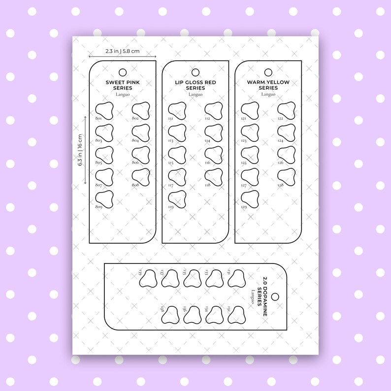 Printable Languo Markers 126-color Swatch Template (14 Series) | DIY ...