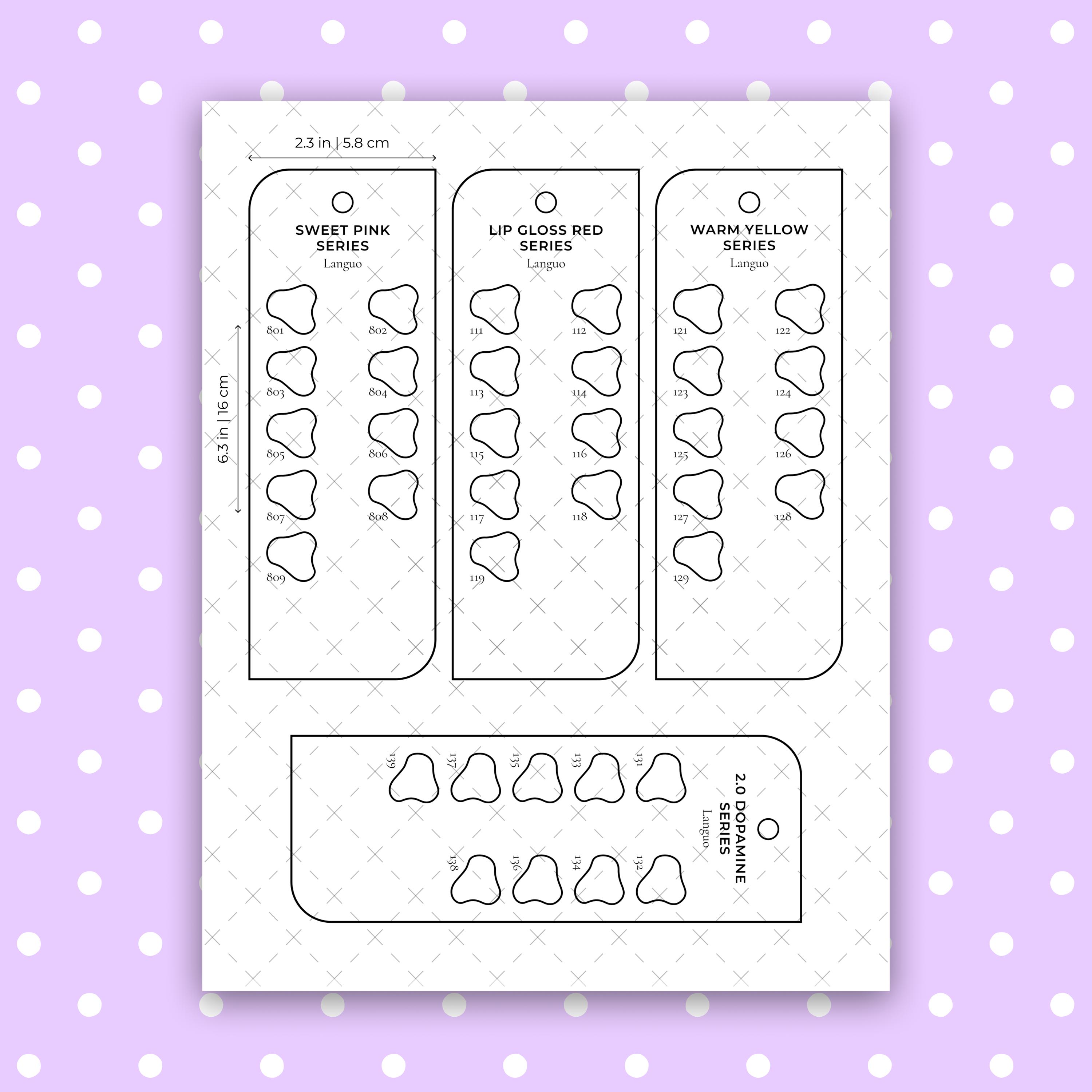 Printable Languo Markers 126-color Swatch Template (14 Series) | DIY ...