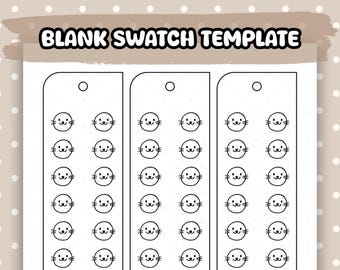 Printable Blank Color Palette Swatch Template DIY Alcohol & Acrylic ...
