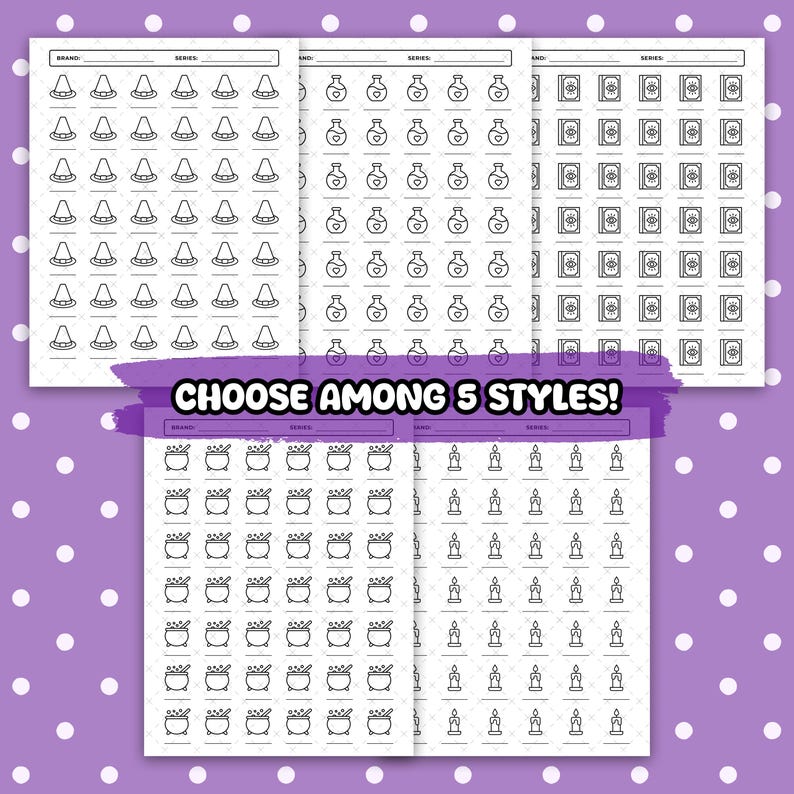 Printable Coloring Swatch Charts PDF | cute Spooky Alcohol and Acrylic ...