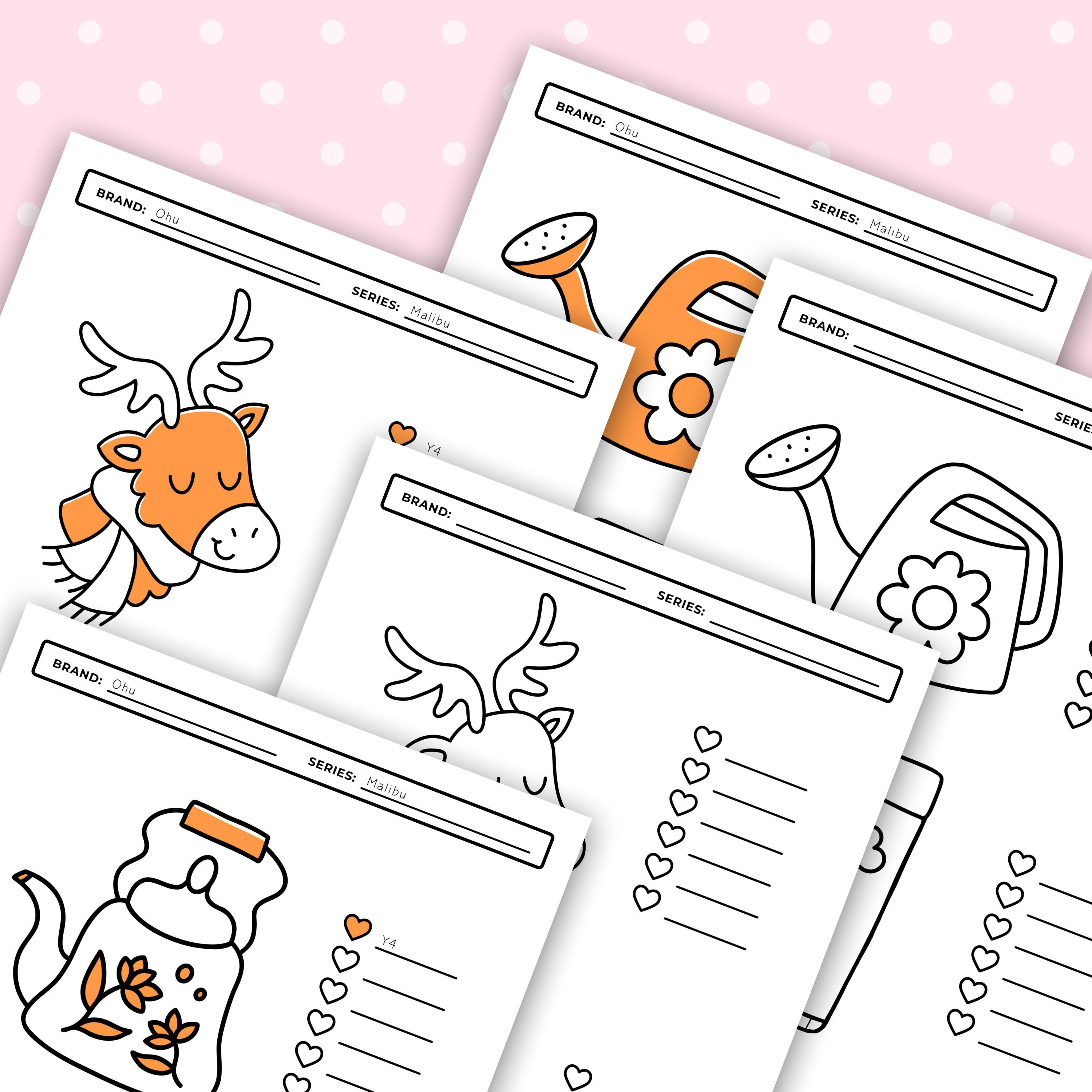 Printable Coloring Practice Worksheets PDF | cozy Marker, Pencil, and ...