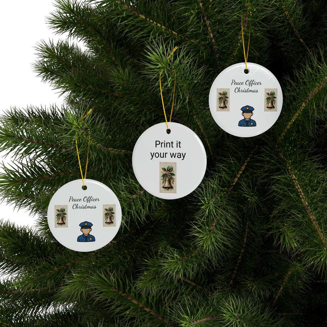 Ceramic Law Enforcement Ornament: Police Officer Tribute Decor - Etsy