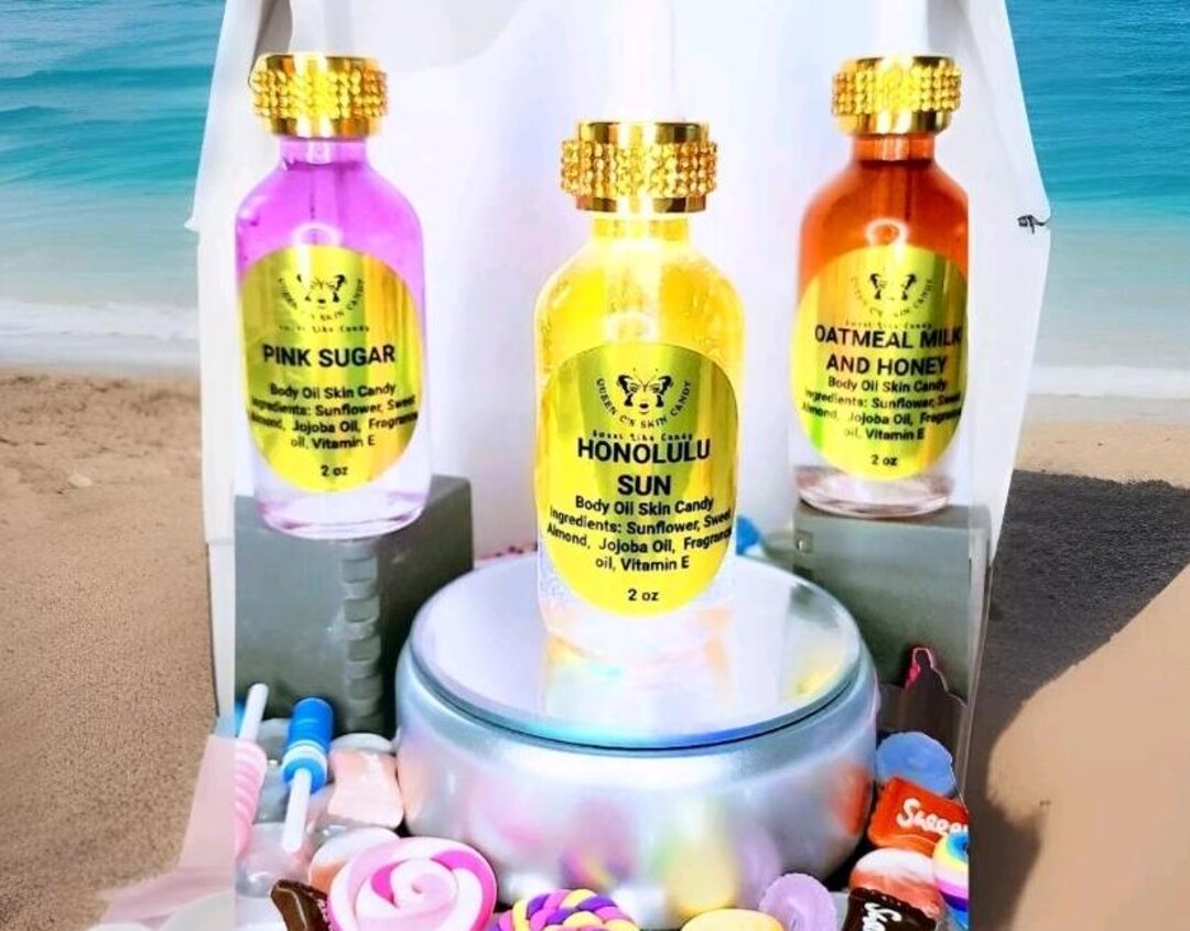 Women's Inspired Trio Sweet Body Oil Skin Candy Bundle-2oz Honolulu Sun ...