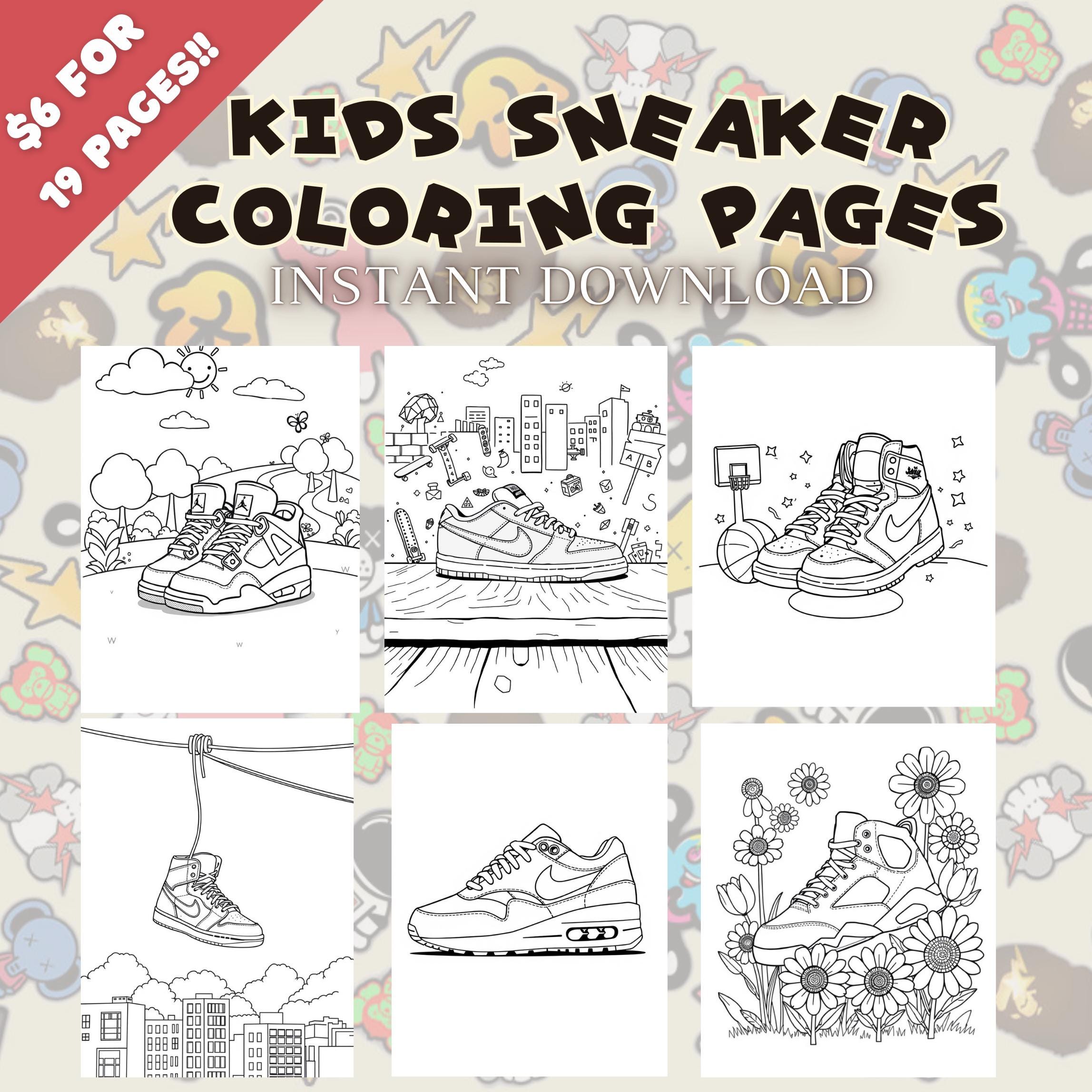 Sneaker & Streetwear Coloring Pages | Bold and Easy | 16 Pages ...