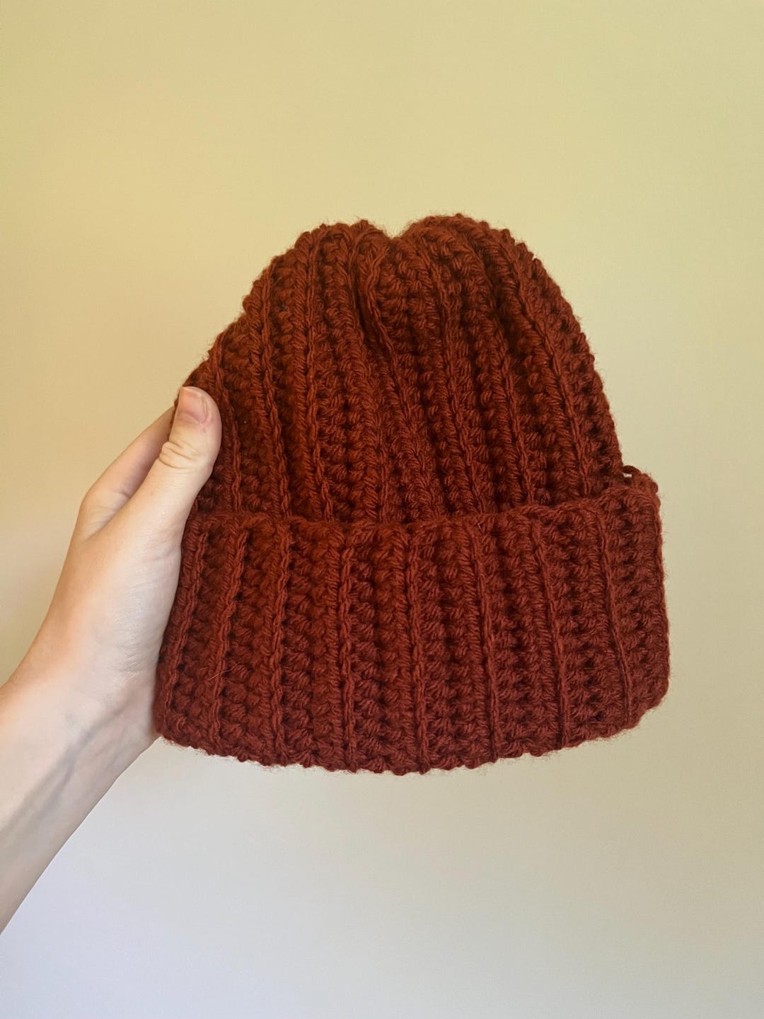 Crochet Beanie in Burnt Orange / Winter Hat for Child - Etsy