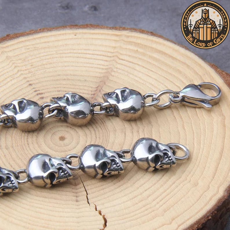 Handmade Skull Chain, Unique Boho Gothic Jewelry, Pirate Accessory ...