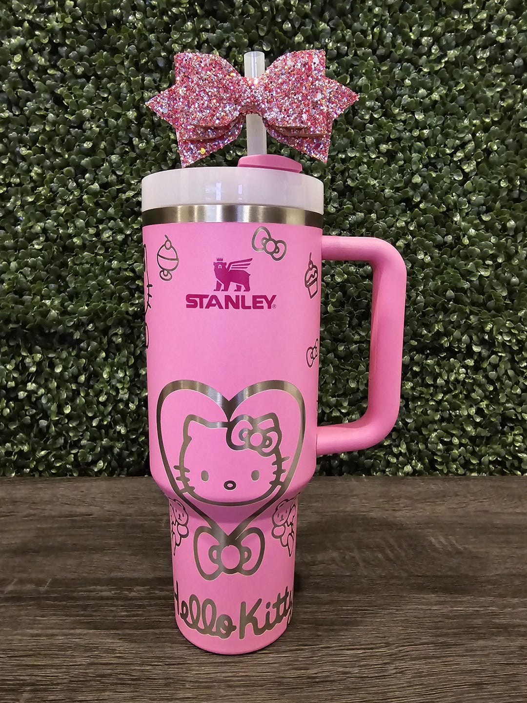 Kitty Says Hello Stanley Tumbler 40oz Hello Kitty Peony Pink Water ...