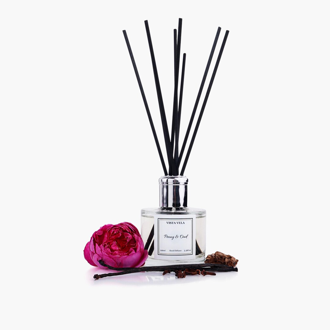 Peony & Oud Reed Diffuser, 100ml With Taif Rose, Peony, Clove, Amber ...