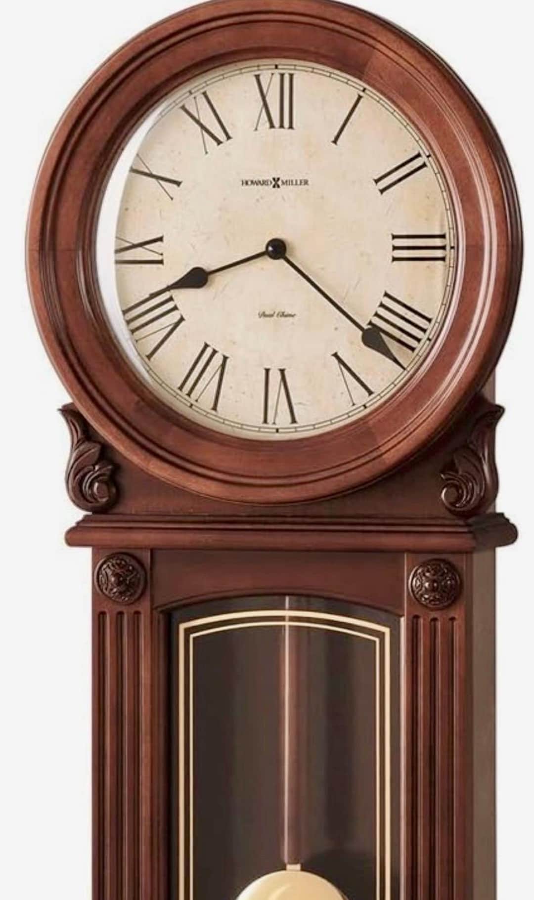 Howard Miller 77th Anniversary Wall Clock Pendulum Dual Chime 625-290 ...