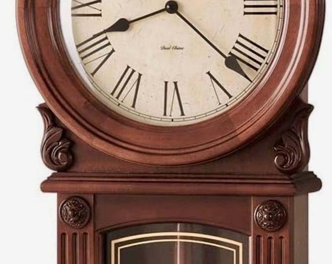 Howard Miller 77th Anniversary Wall Clock Pendulum Dual Chime 625-290 ...