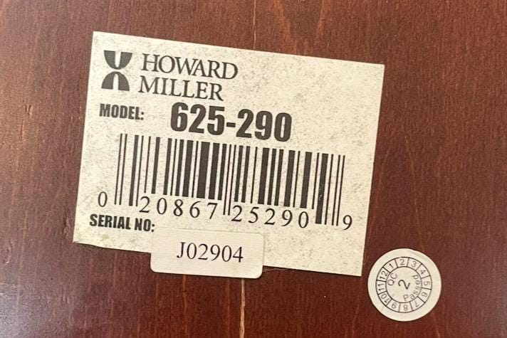 Howard Miller 77th Anniversary Wall Clock Pendulum Dual Chime 625-290 ...