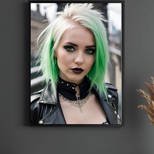 Retro Punk Portraits. Pair. Digital Download, Wall Art for Living Room ...