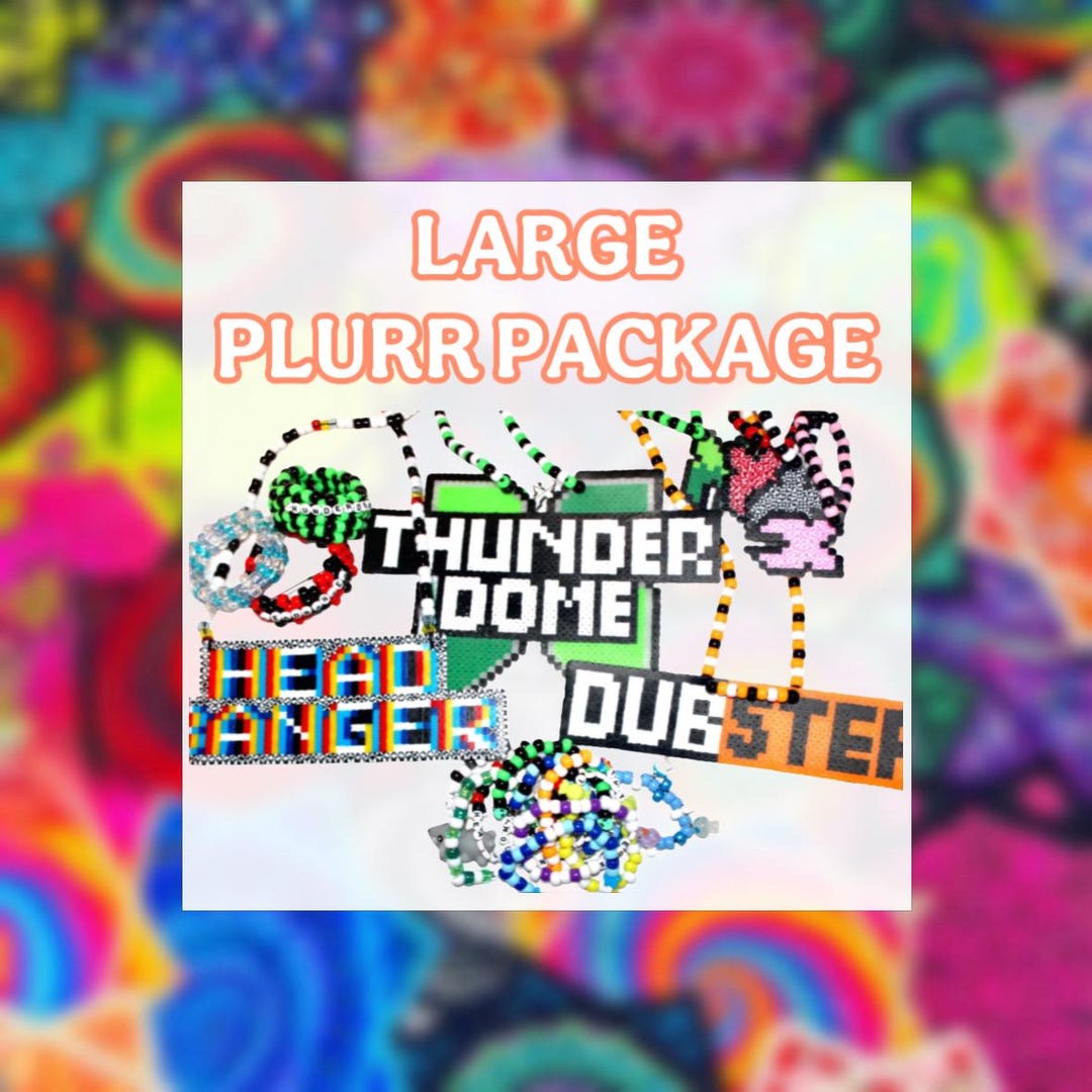 Large Plurr Package - Kandi Mystery Bag, Rave Mystery Bag, Rave Package ...