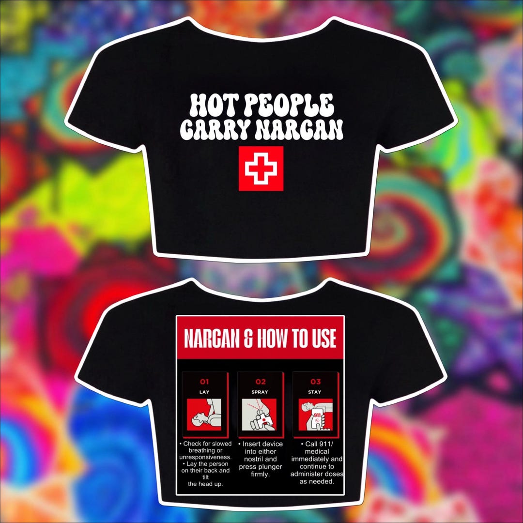 Hot People Carry Narcan Crop Top - Rave Wear , Edm , Riddim , Dubstep , Edm Merch - Etsy